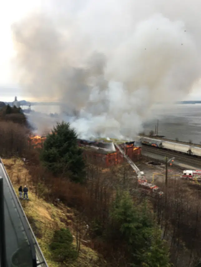 Fire claims CN building along Prince Rupert waterfront | CFNR Network