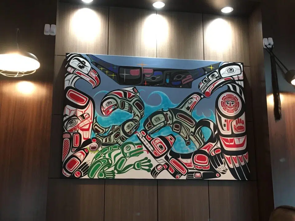 Haisla artist unveils artwork at Cedar Valley Lodge tour | CFNR Network