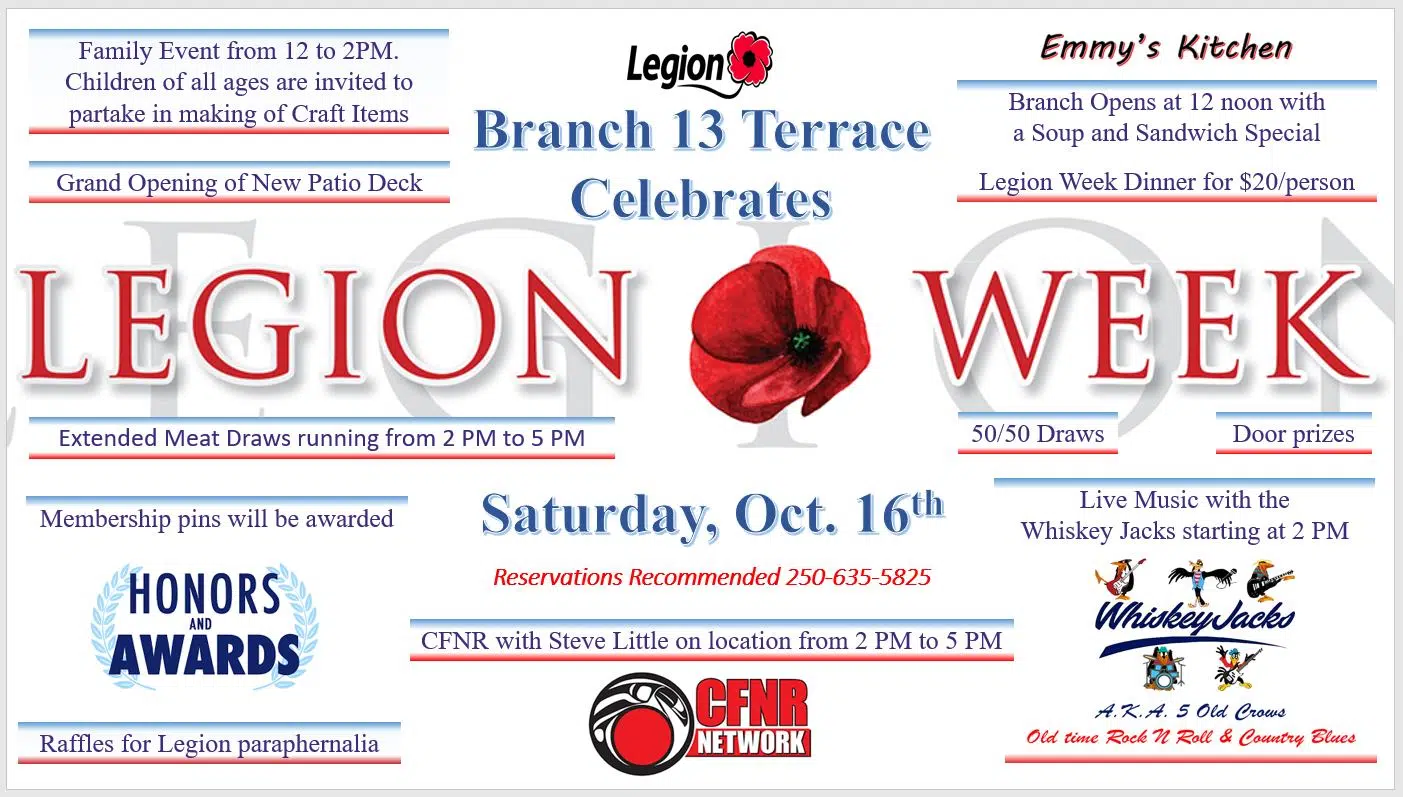 Legion Branch 13 Terrace Celebrates Legion Week | CFNR Network