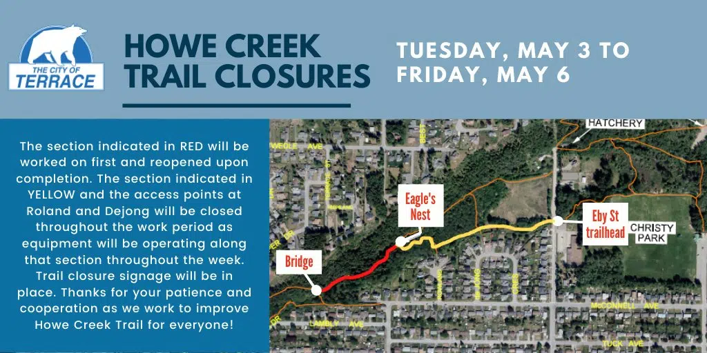 Rolling Maintenance Work to Close off Sections of Howe Creek Trail This ...