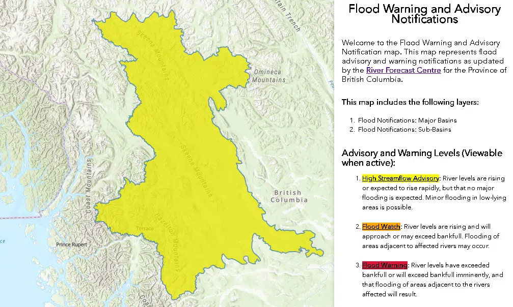UPDATE: High Streamflow Advisory Issued for Tributaries of the Bulkley ...