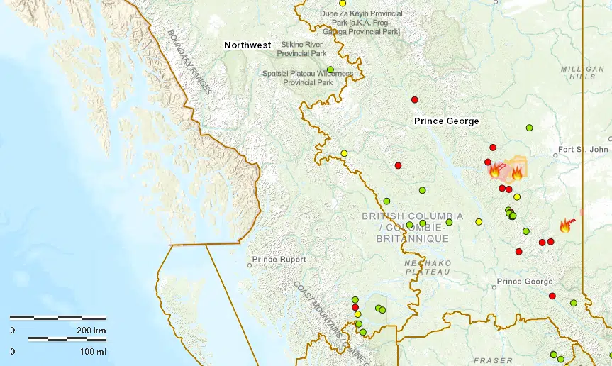 Three Wildfires of Note Burning in Prince George Fire Centre Continuing ...