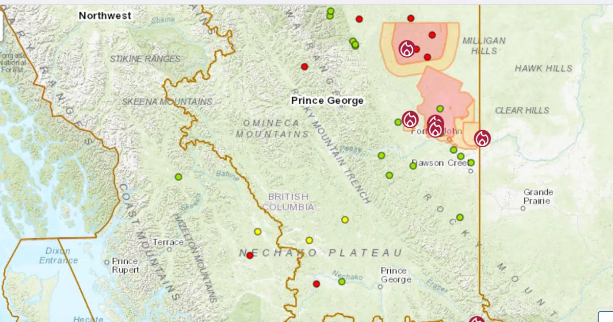 Five largest wildfires in BC prompting multiple evacuation alerts and ...