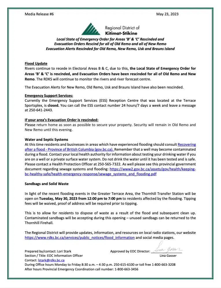 Evacuation Orders for Old Remo and New Remo Rescinded as River Levels ...