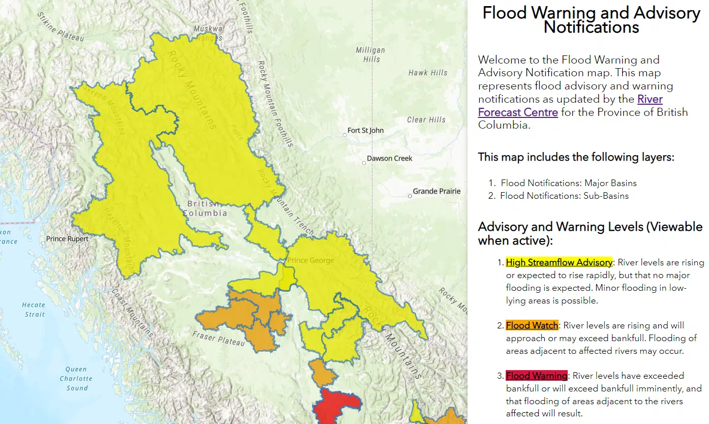 BC River Forecast Centre Issues Multiple Advisories as River Levels ...