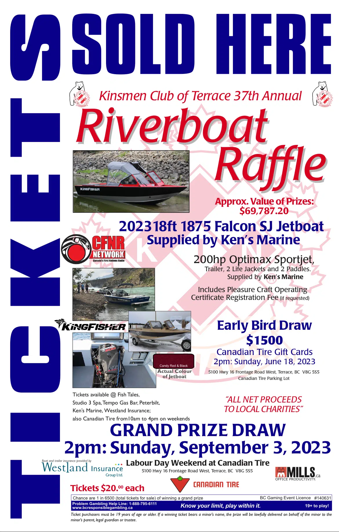 37th Annual Kinsmen Riverboat Raffle | CFNR Network