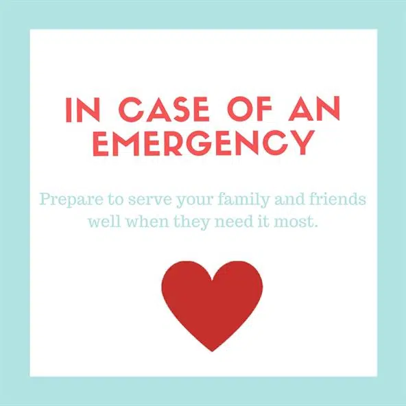 In Case Of An Emergency Printout | AllMomDoes