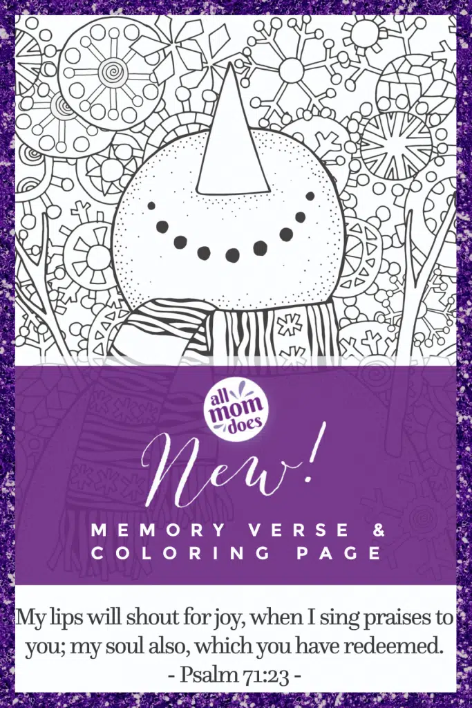 Bible Memory Verse + Coloring Page: Psalm 71:23 | AllMomDoes