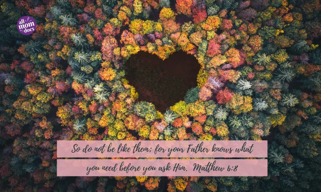 Bible Memory Verse + Coloring Page: Matthew 6:8 | AllMomDoes