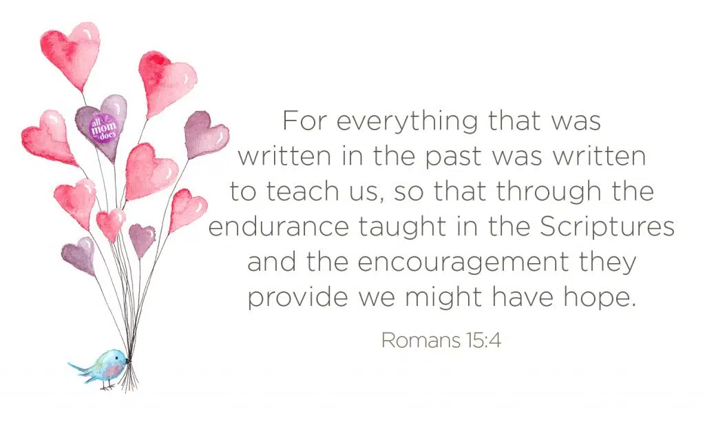 Bible Memory Verse + Coloring Page: Romans 15:4 | AllMomDoes