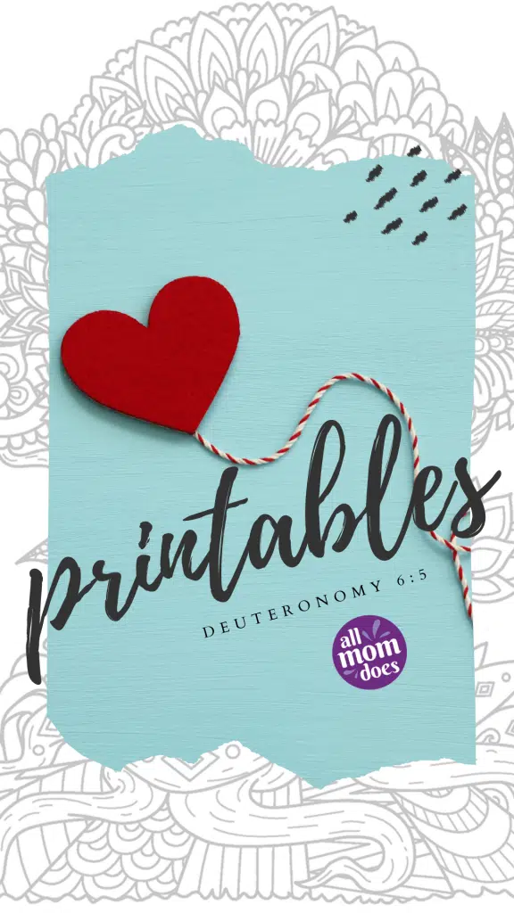 Bible Memory Verse + Coloring Page: Deuteronomy 6:5 | AllMomDoes