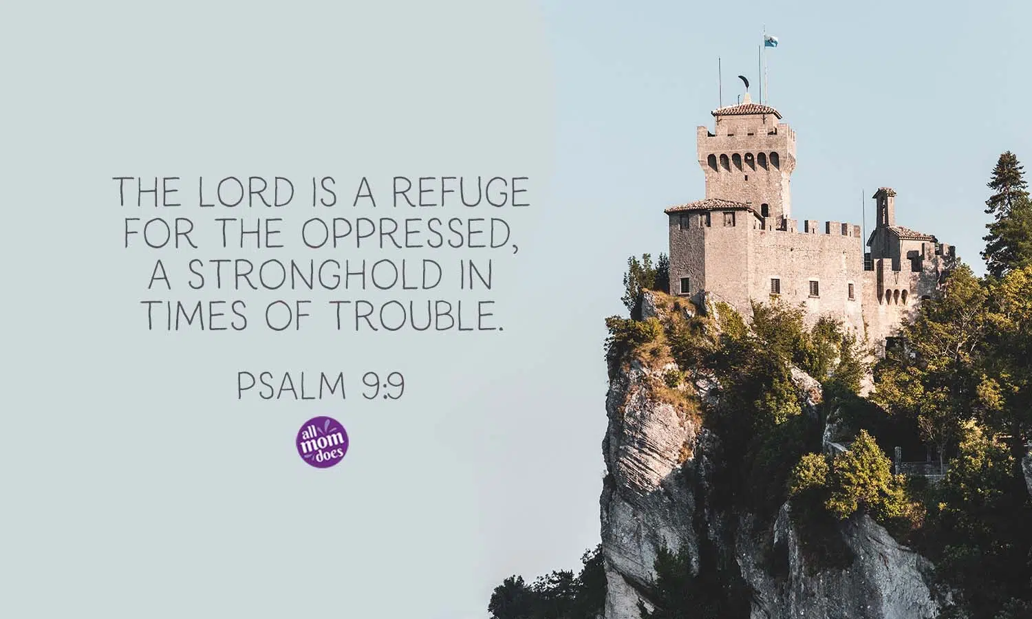 Bible Memory Verse + Coloring Page: Psalm 9:9 | AllMomDoes