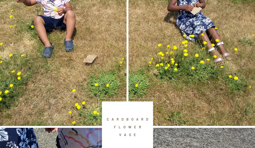 Cardboard Flower Vase Nature Craft | AllMomDoes