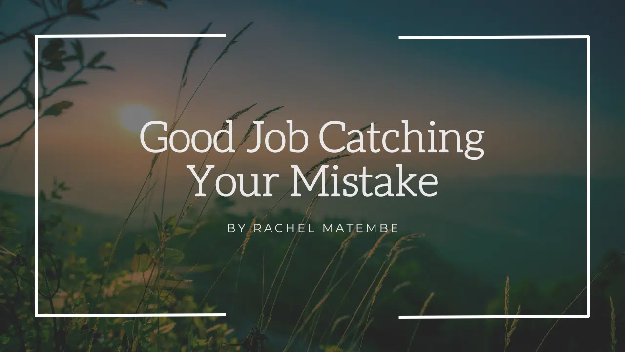 Good Job Catching Your Mistake | AllMomDoes