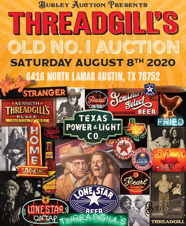 Threadgill’s Memorabilia Auction Set For Saturday, August 8th | KOKE FM