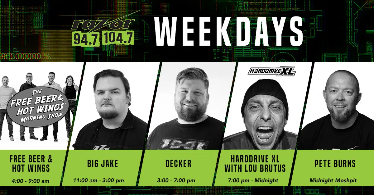 On Air | Razor 94.7 104.7 - The Cutting Edge of Rock