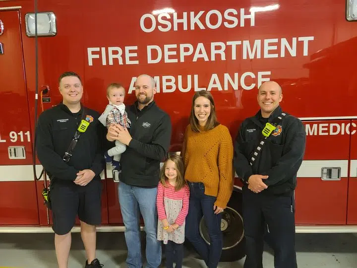 “Stork Award” delivered to Oshkosh firefighter/paramedics | WHBY