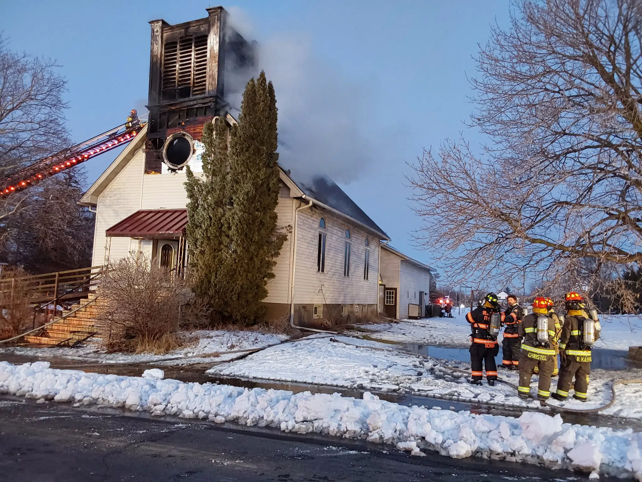 Abandoned Church On Fire