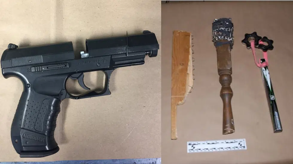 Police seize homemade weapons; handgun | paNOW