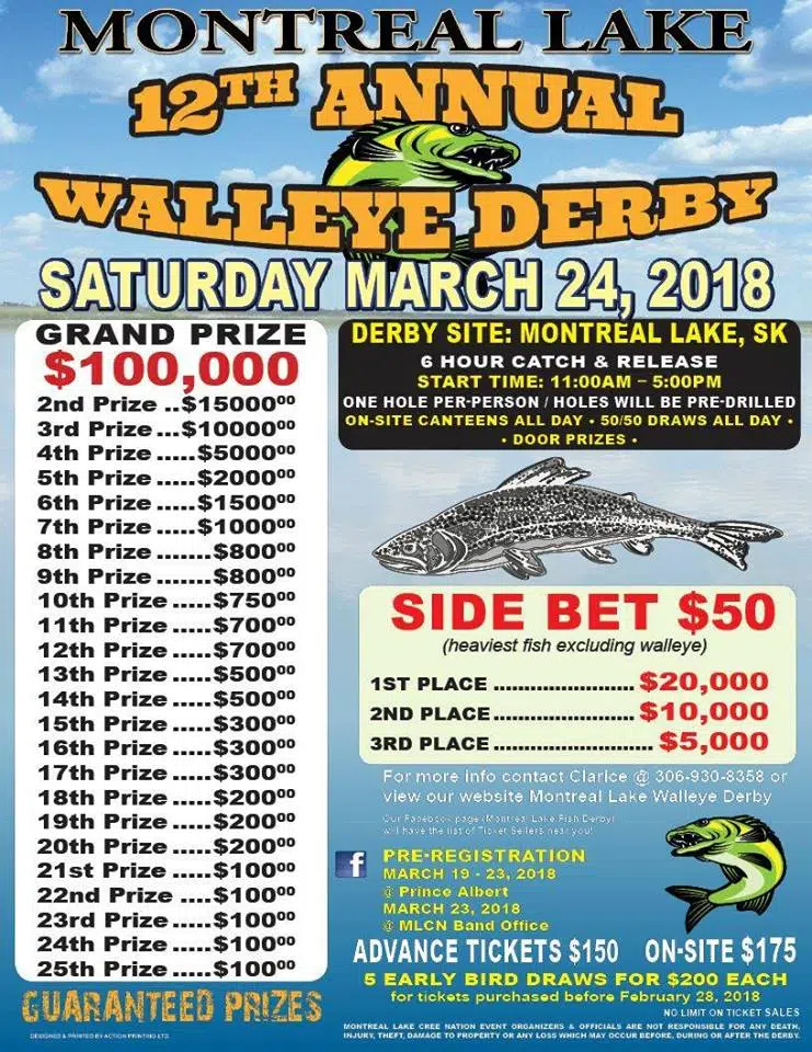 Montreal Lake 12th Annual Walleye Derby | paNOW