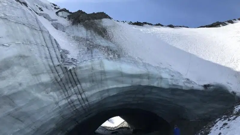 Ice cave, carved from receding glacier, collapses near Haines Junction ...