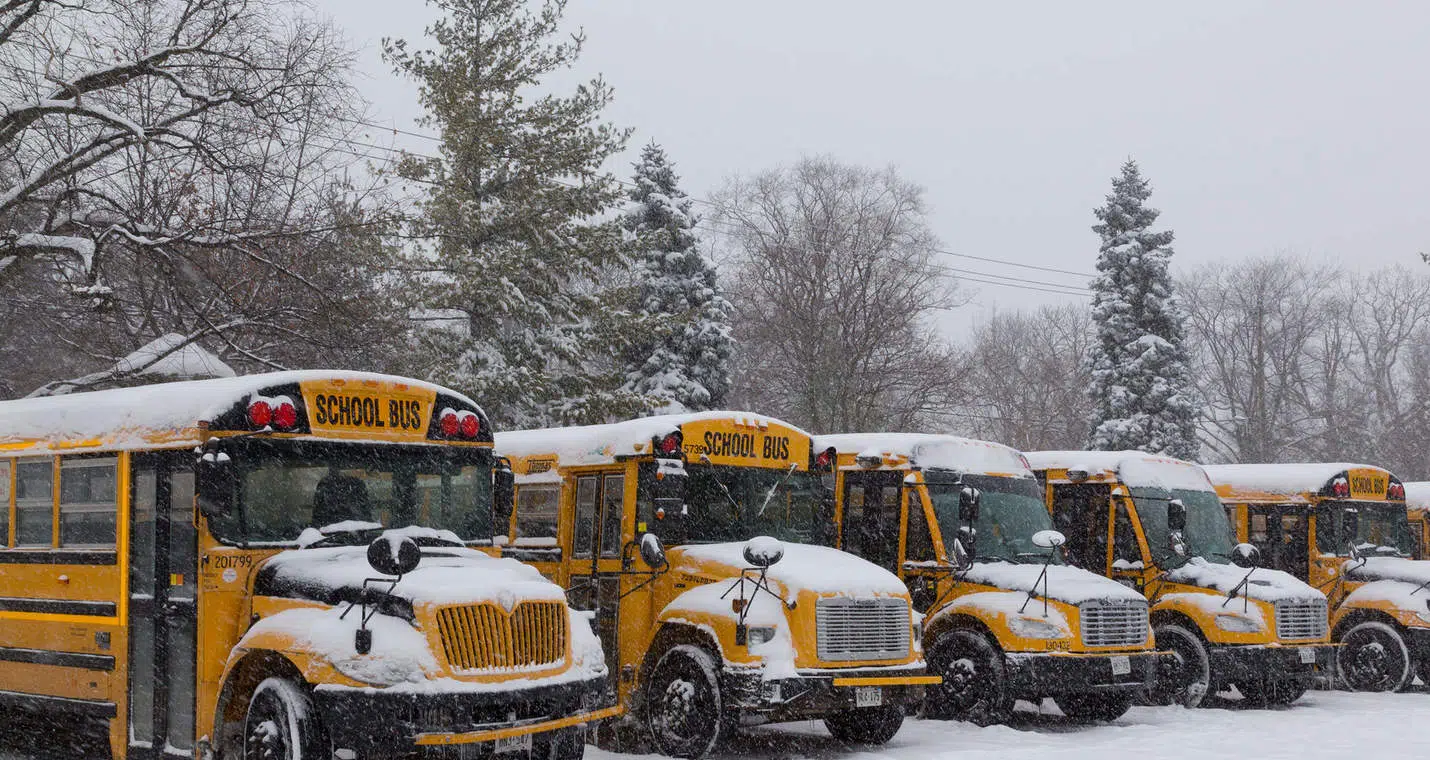 School buses cancelled as winter storm continues | 91X FM CJLX