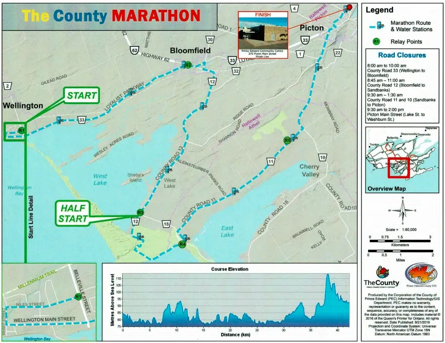 Rolling road closures for the County Marathon next month | 91X FM CJLX