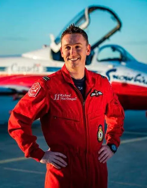 Injured Snowbirds pilot Capt. Richard MacDougall returns home from ...