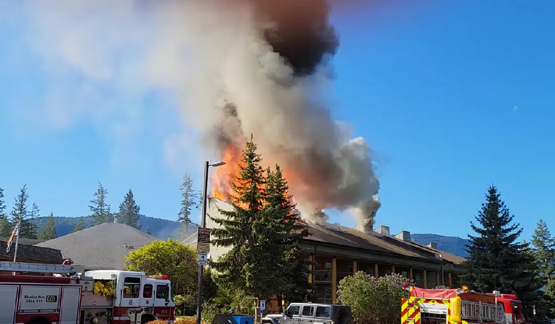 UPDATE: No injuries reported after massive fire at Quaaout Lodge ...