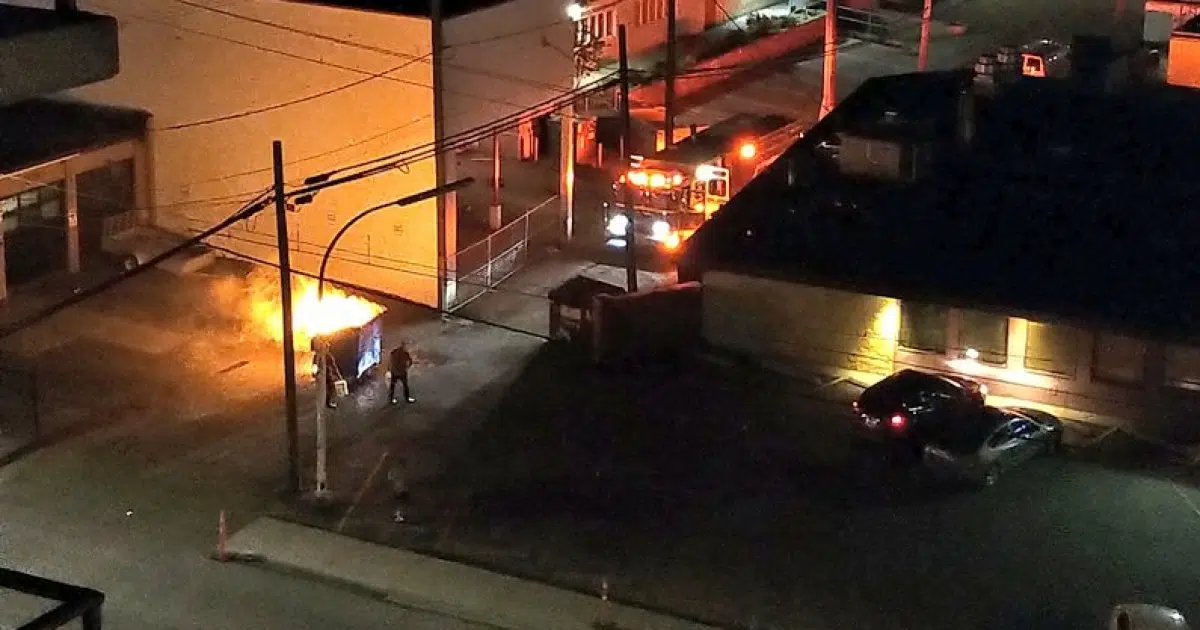 KFR quashes multiple dangerous dumpster fires Monday night | Radio NL ...