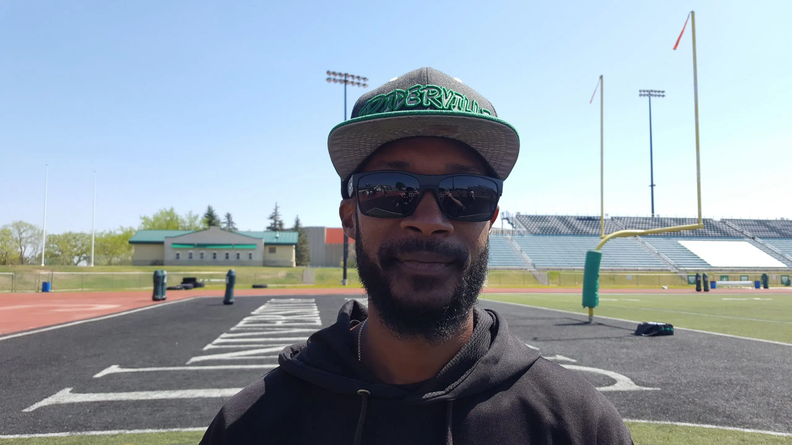 Media Scrum With Riders Defensive Co-ordiantor Jason Shivers (pictured ...