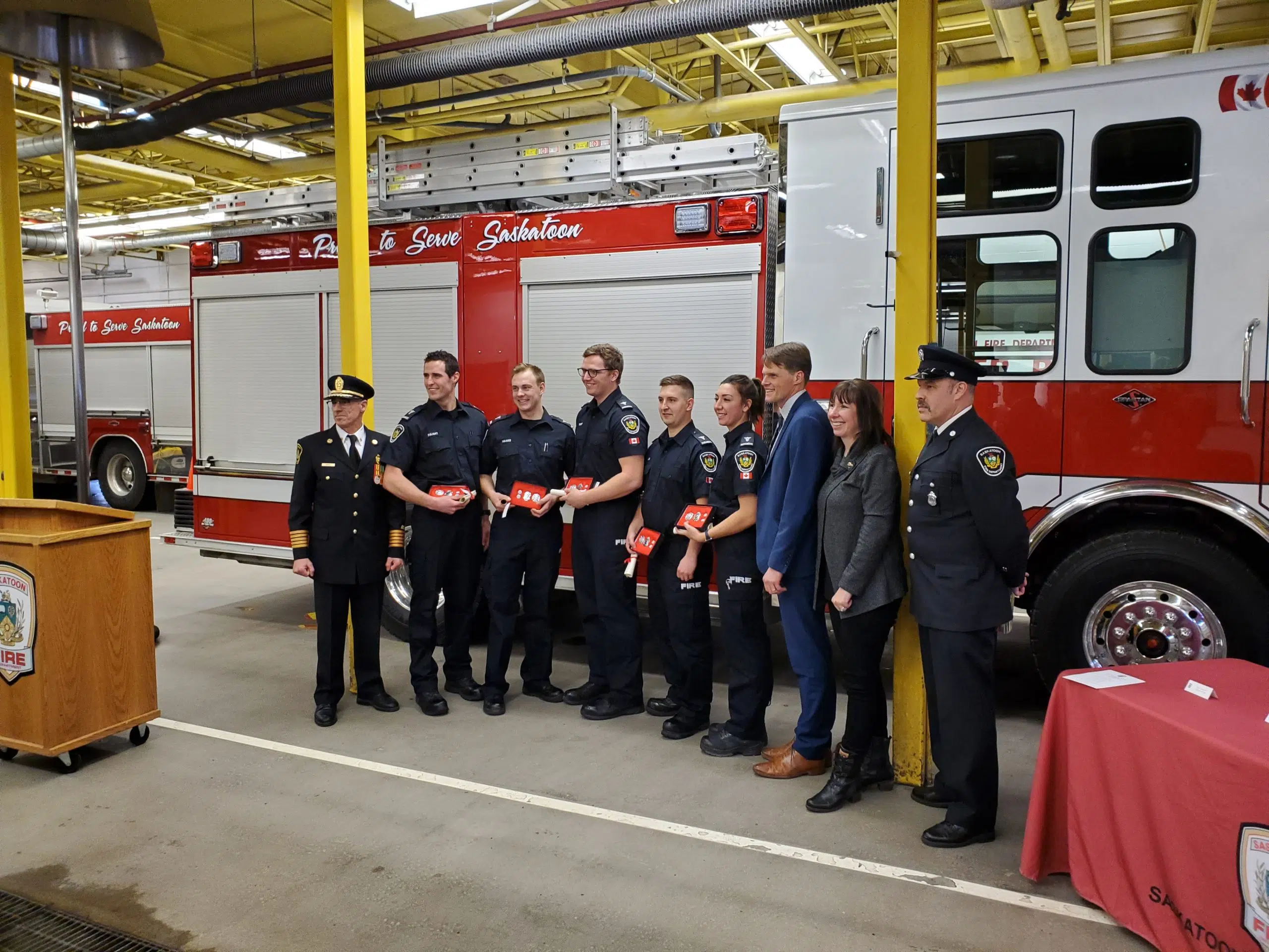 SFD Welcomes Five New Firefighters to the Family | Country 600 CJWW