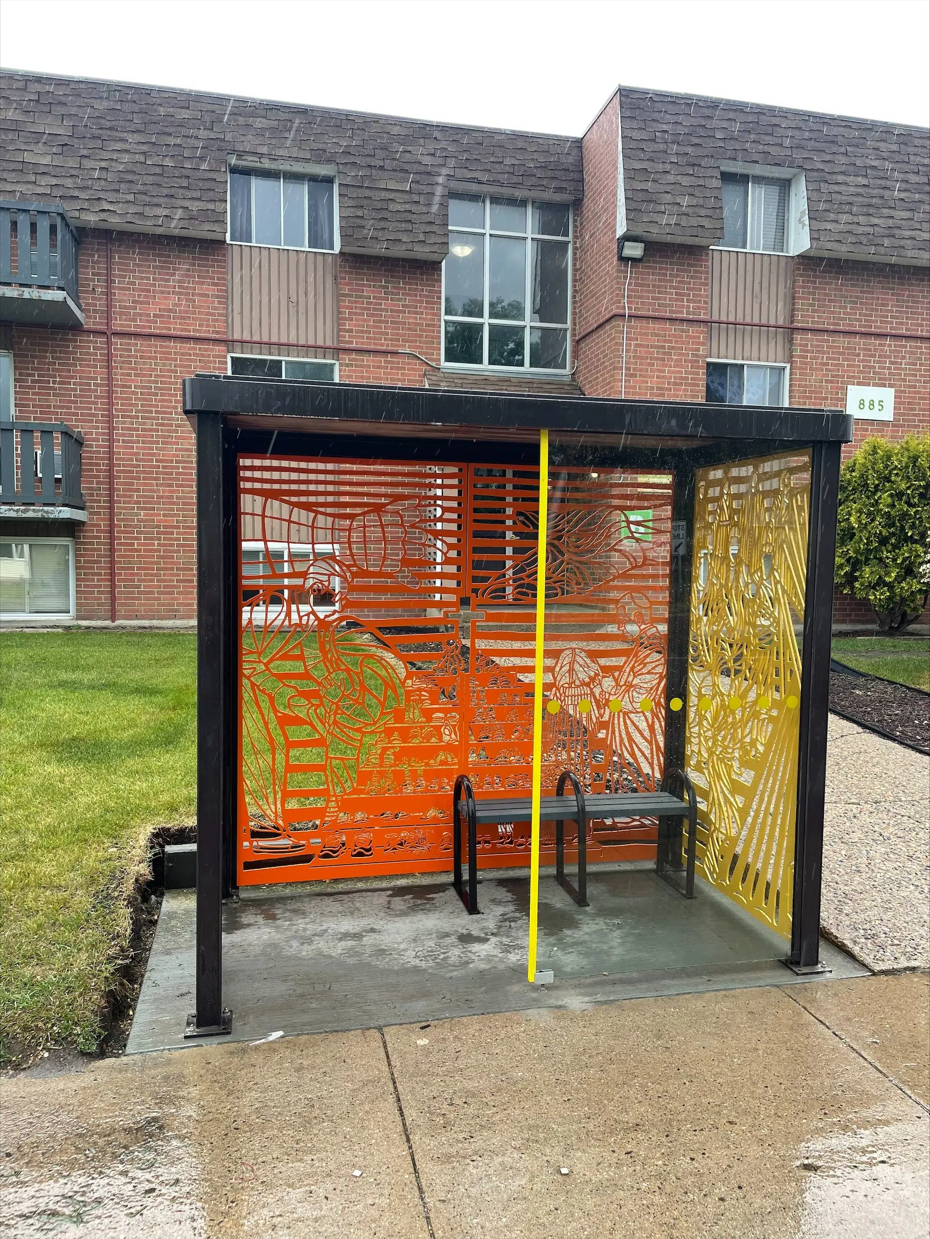 Bus shelter artwork depicts the story of Indigenous people | Country ...