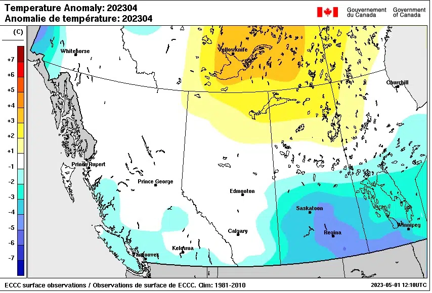 April was colder than normal in the south—but right on target in the ...