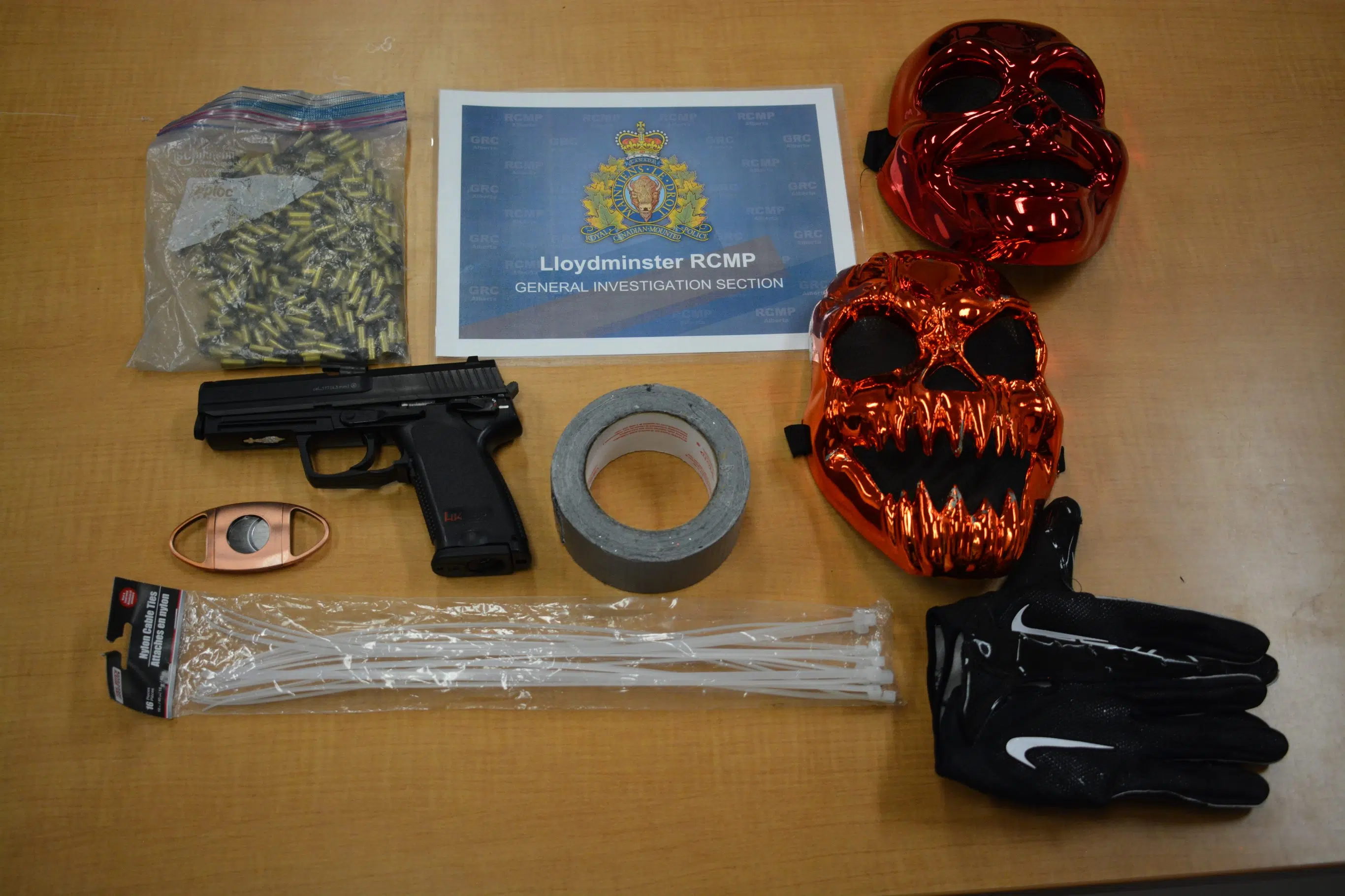 Lloydminster Police seize ammunition, BB gun, Halloween masks, duct ...