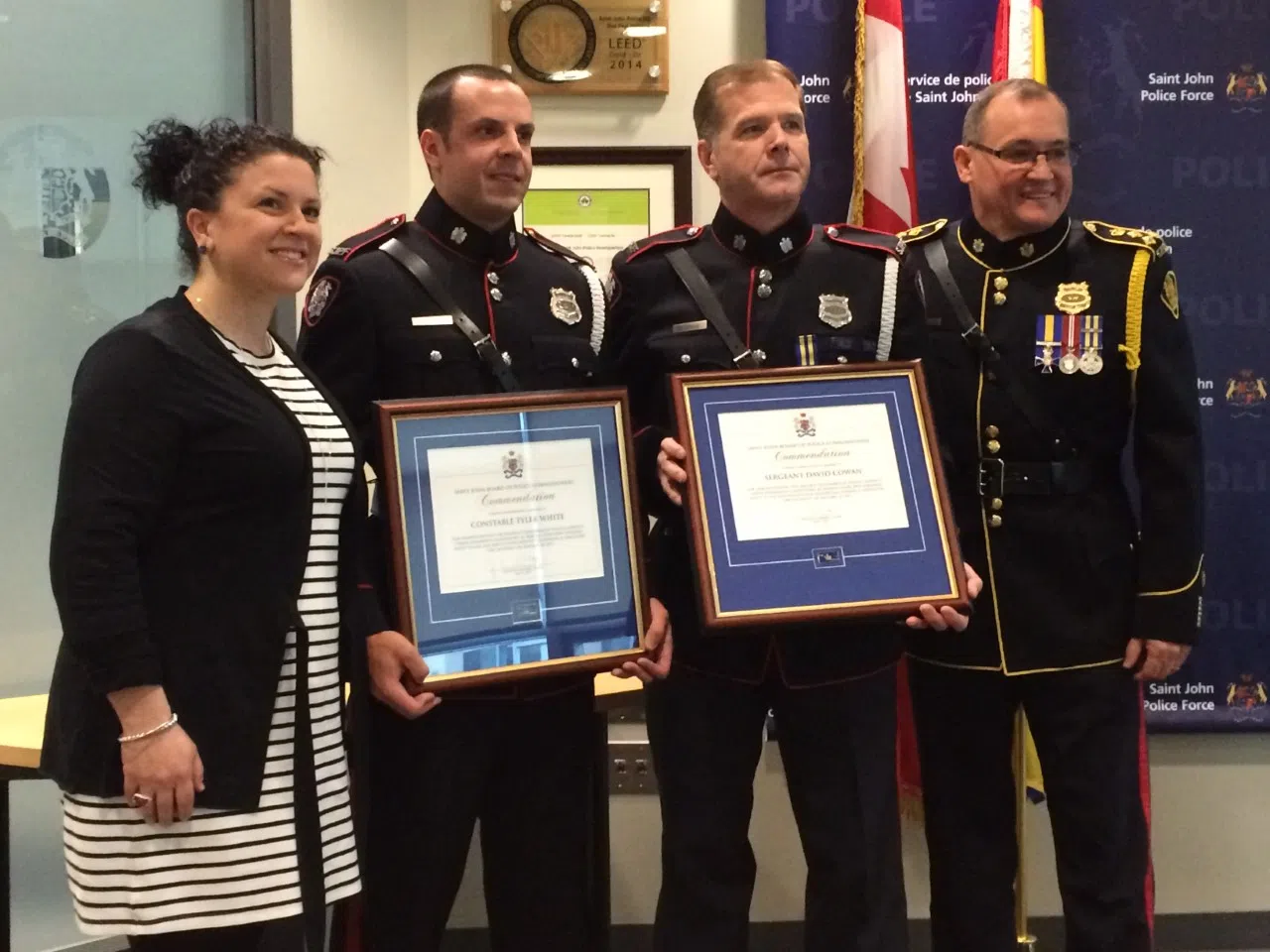 Two Saint John Police Officers Receive Gold Commendation Awards For ...
