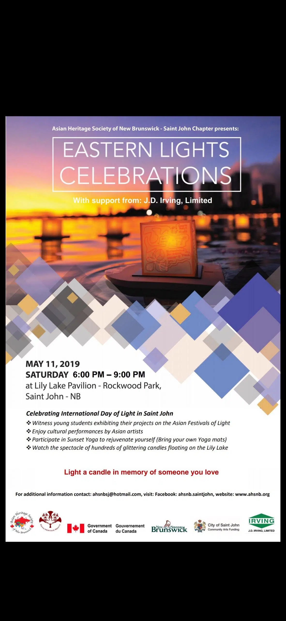 Saint John Asian Heritage Society Holding Eastern Lights Festival On ...