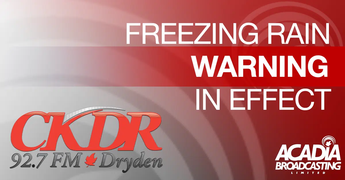 Freezing Rain Warning Issued | CKDR