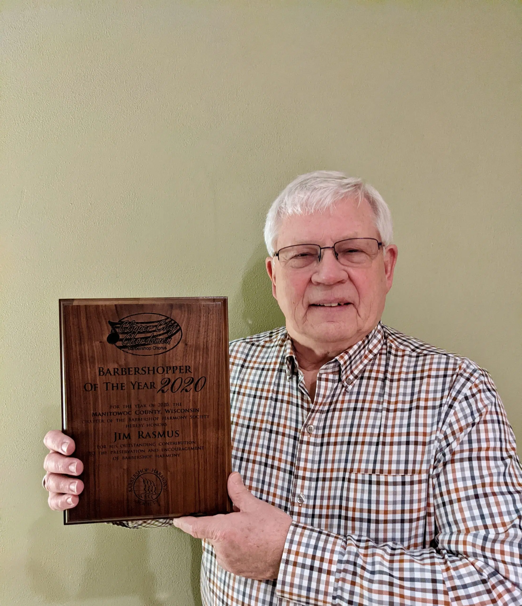 Rasmus Named Barbershopper of the Year | Seehafer News