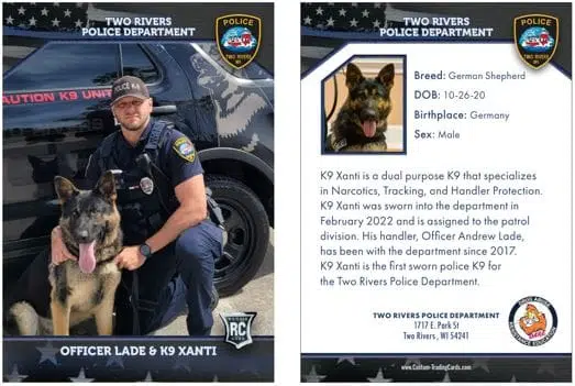 Two Rivers Police Officer and His K-9 Companion Have Hero Cards to Give ...
