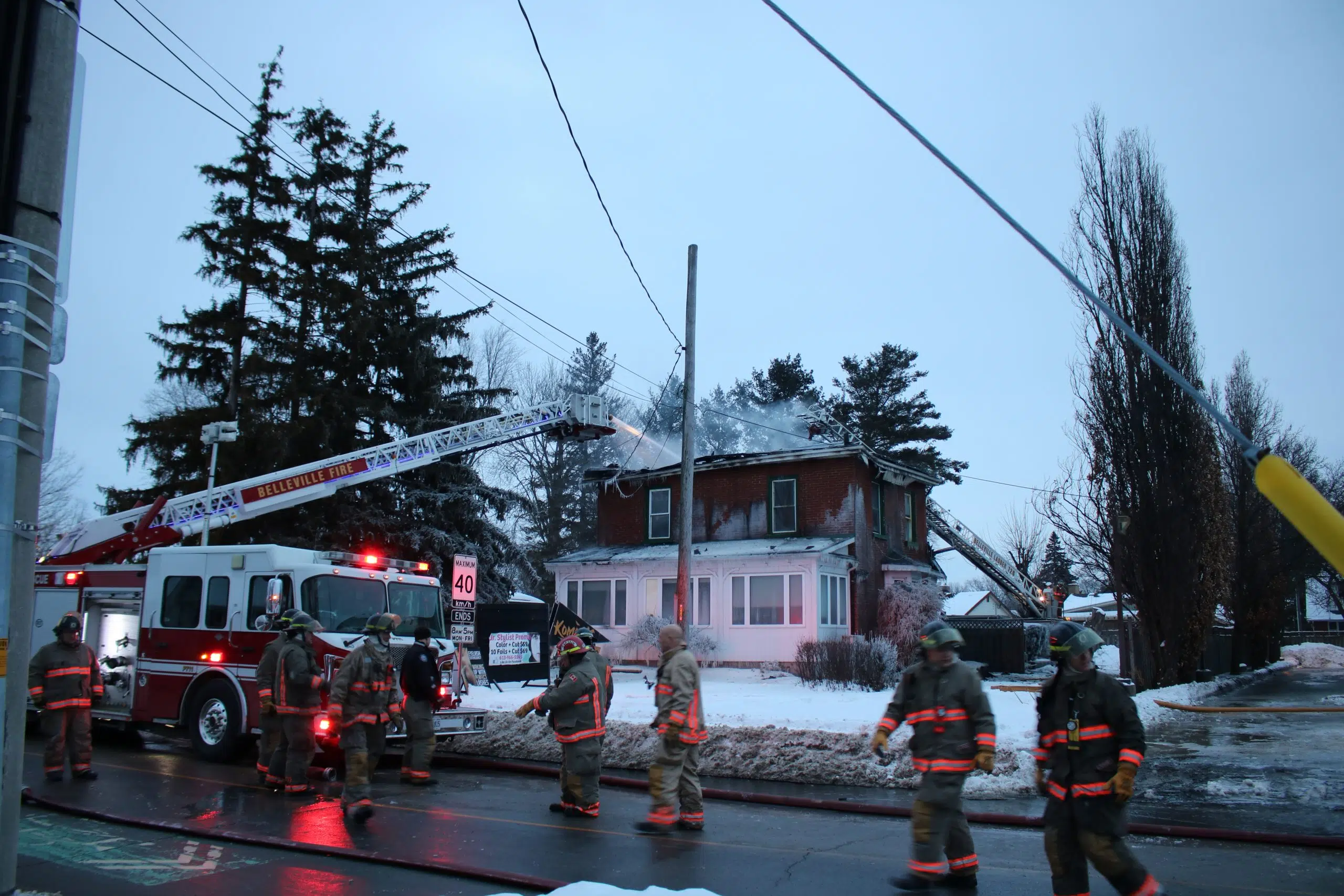 Stubborn fire in city’s east end | Quinte News
