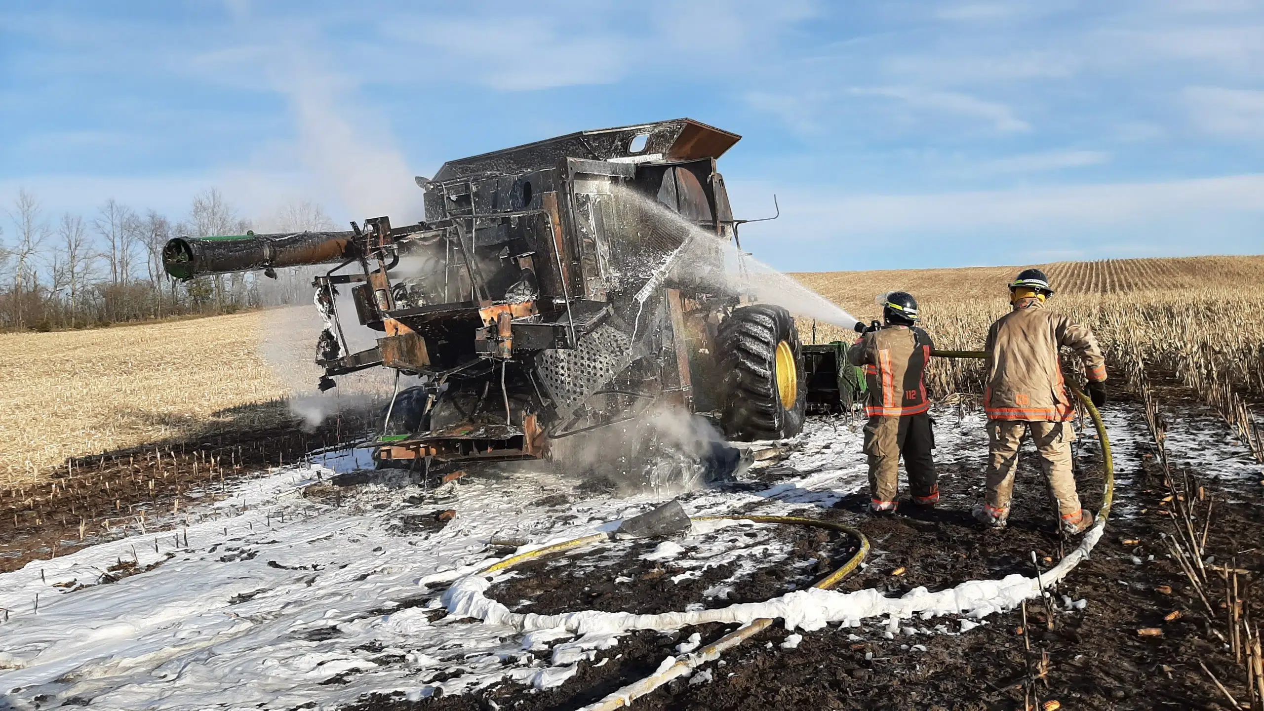 Farm combine burns up | Quinte News