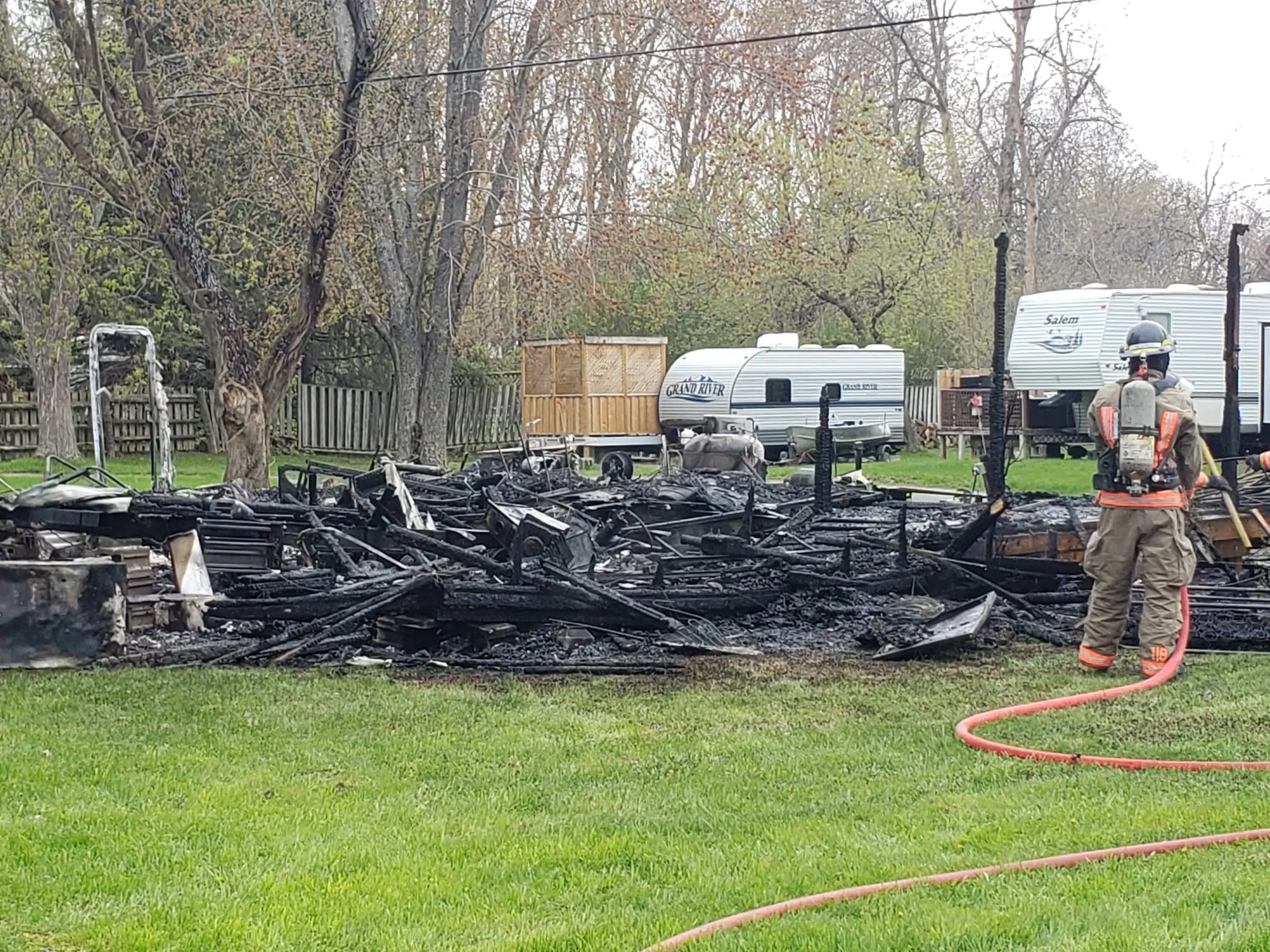 Fire at RV park near Foxboro | Quinte News