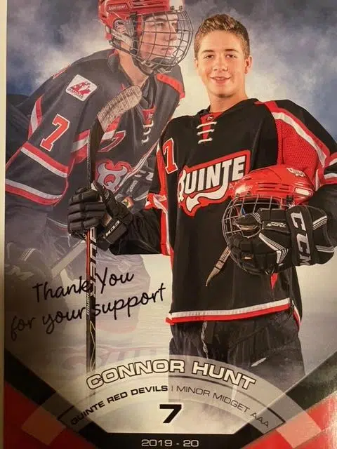 Connor Hunt drafted by OHL Fronts | Quinte News