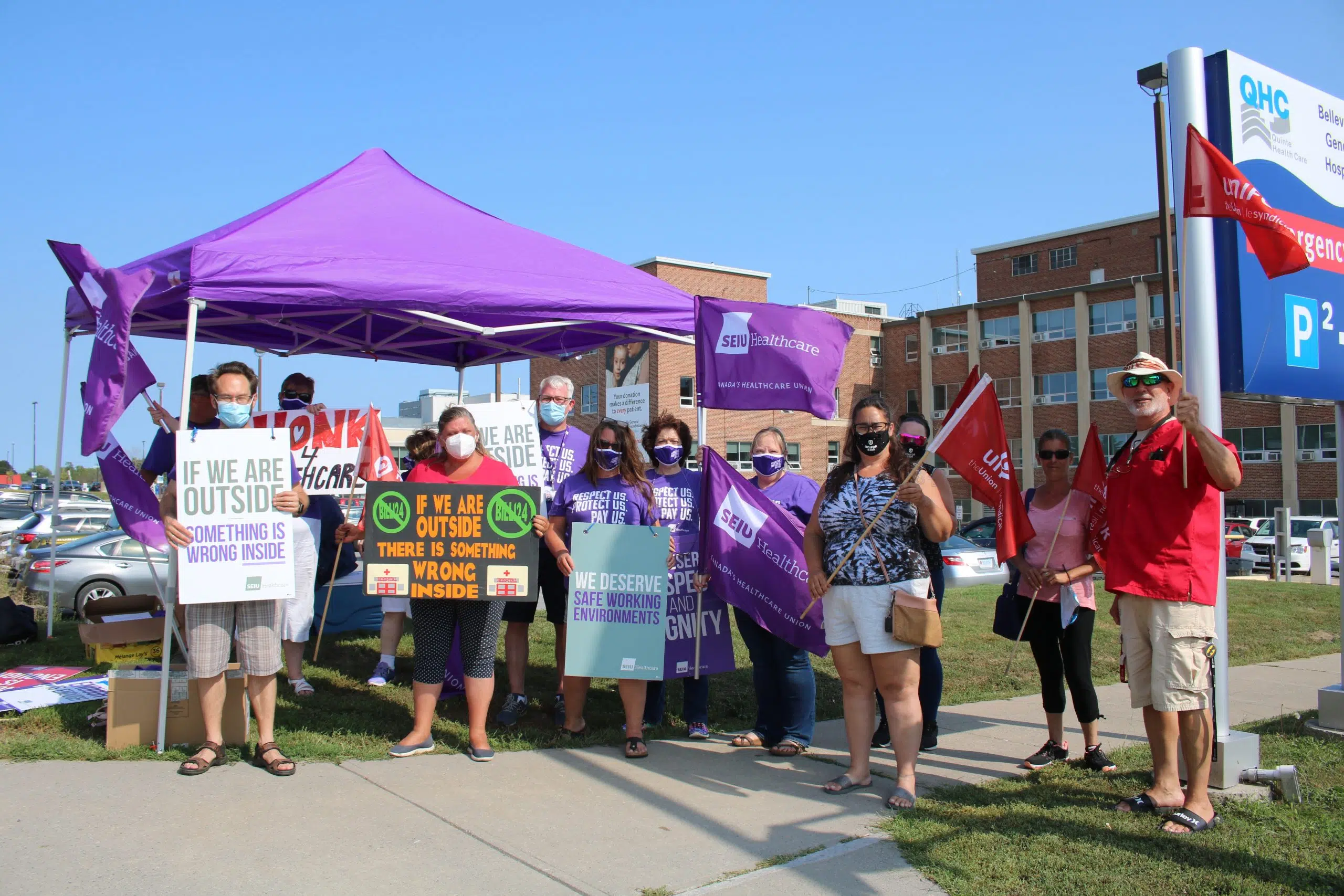 Hospital workers rally against Ford Government in Belleville and ...