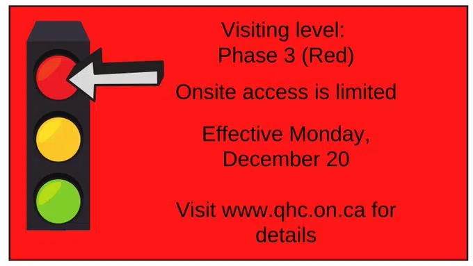 RELEASE: QHC increasing restrictions on visitation | Quinte News