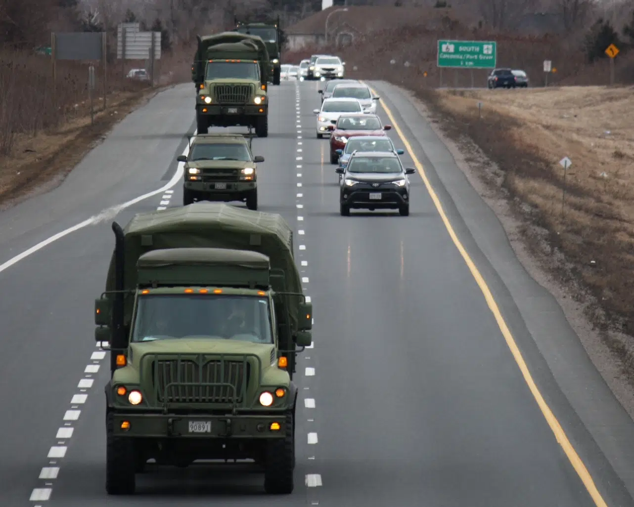 Military convoy training travelling through Quinte region this weekend ...