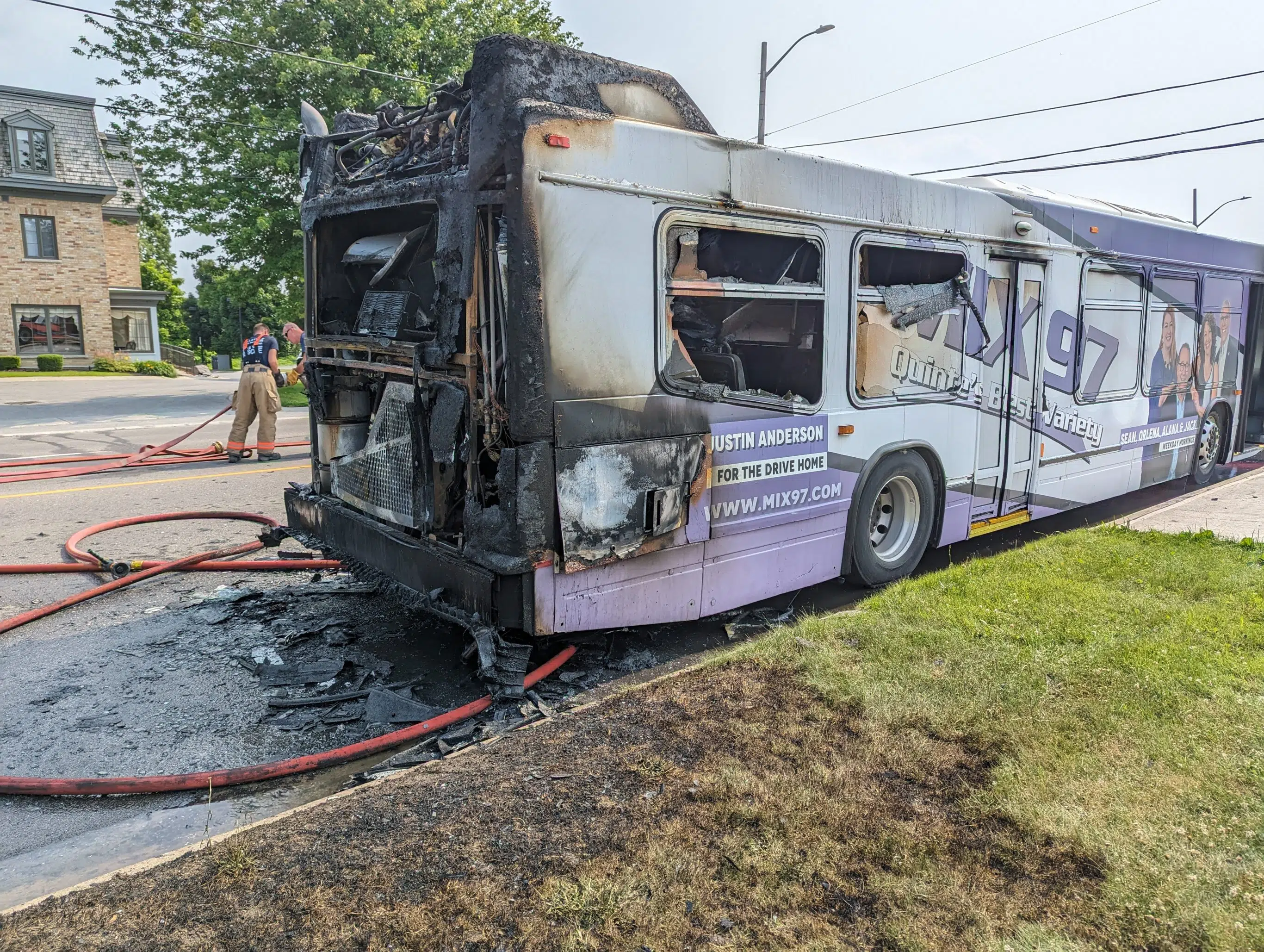 No one hurt in Belleville bus fire | Quinte News
