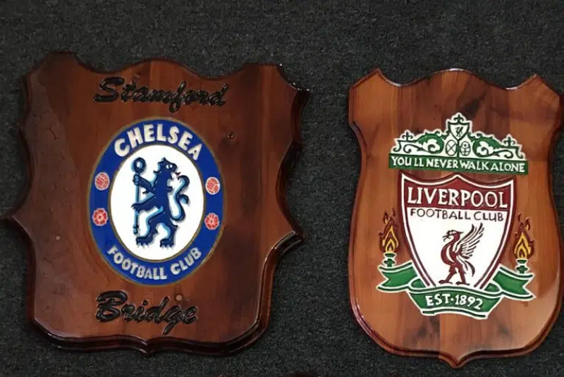 Handcrafted Bermuda Cedar English Premier League Shields | HOTT 1075 ...