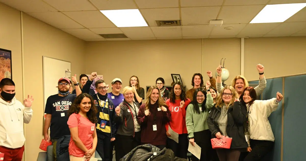 Fanshawe students hand out grams for International Kindness Day | 106.9 ...